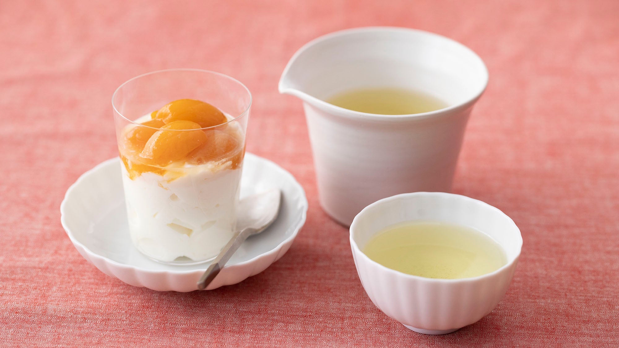 Refreshing "Shikisyun" Tea with Almond Tofu and Loquat Compote ...